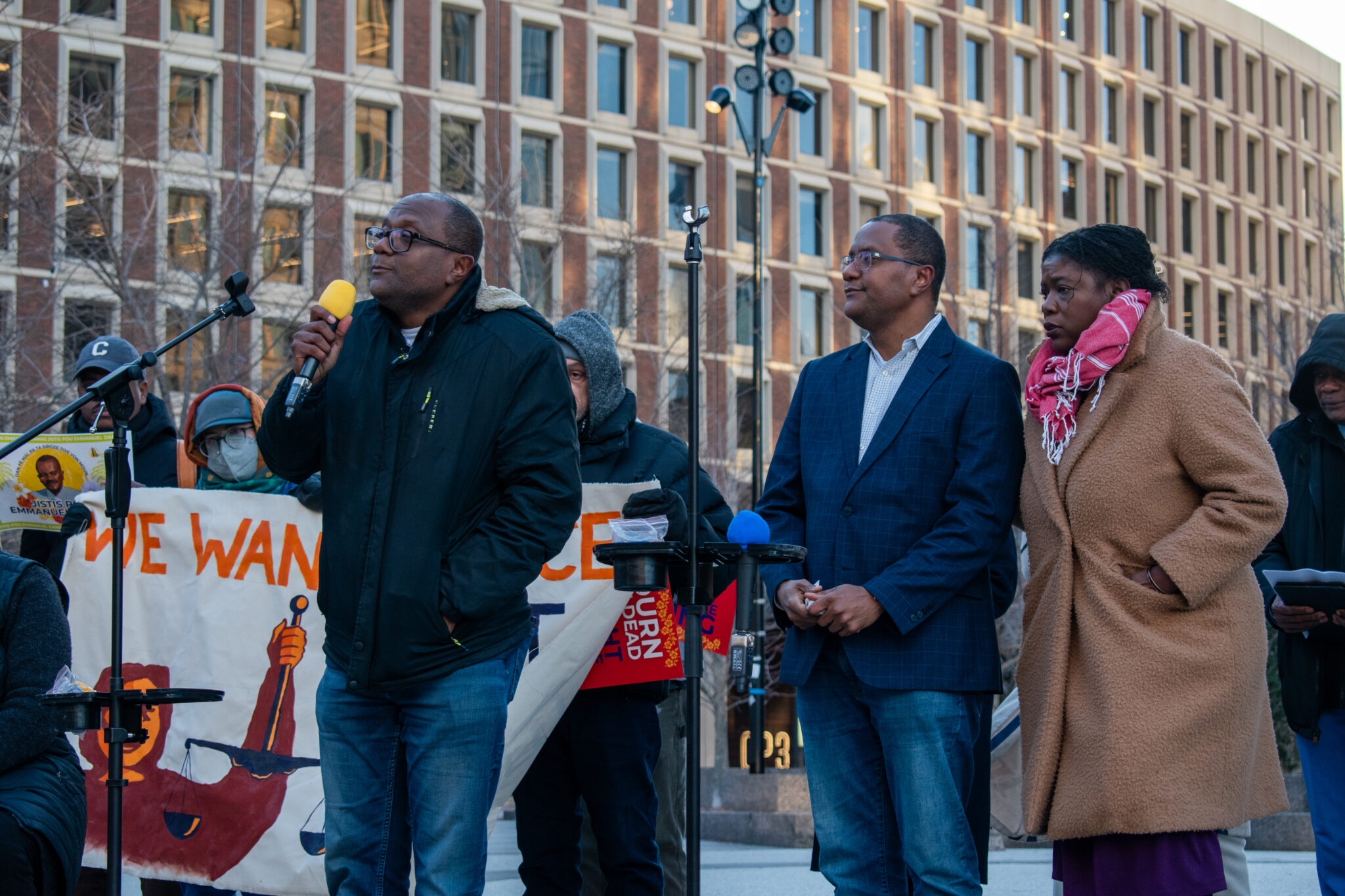 At City Hall vigil, calls for justice for Emmanuel Damas, who died ...